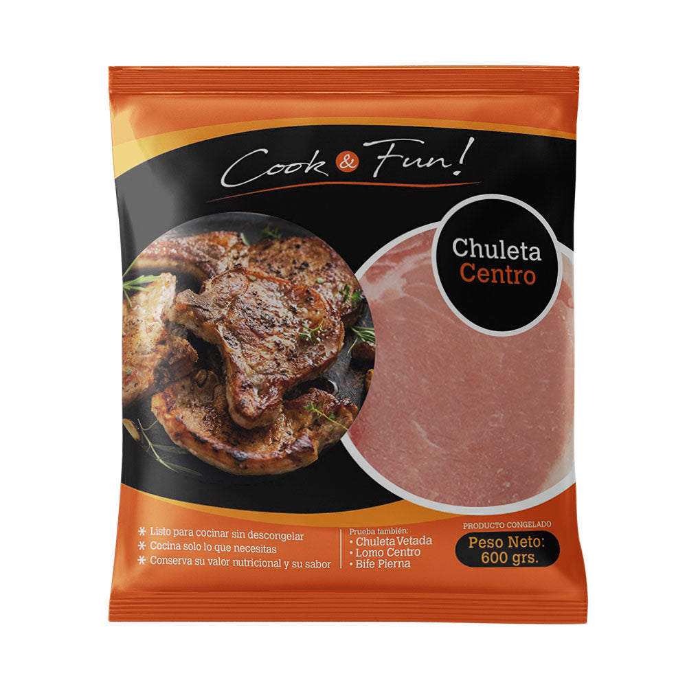Chuleta Centro Cook & fun 600grs Caja 8,4 kg